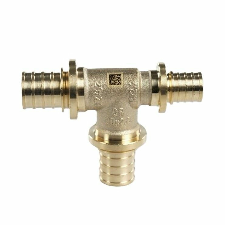 Тройник с уменьшенным боковым проходом рехау RAUTITAN 11080711001 для труб из сшитого полиэтилена аксиальный 20-20-16 MX