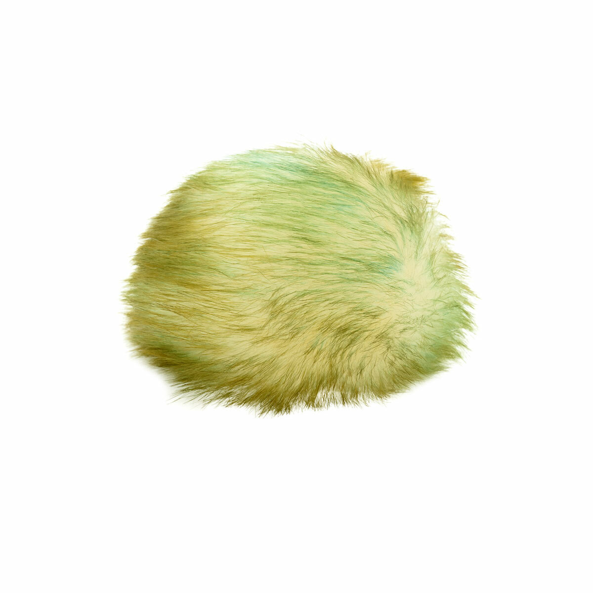 5AS-269 Помпон из искусственного меха (кролик), d-12см (1 Молочно-зеленый)
