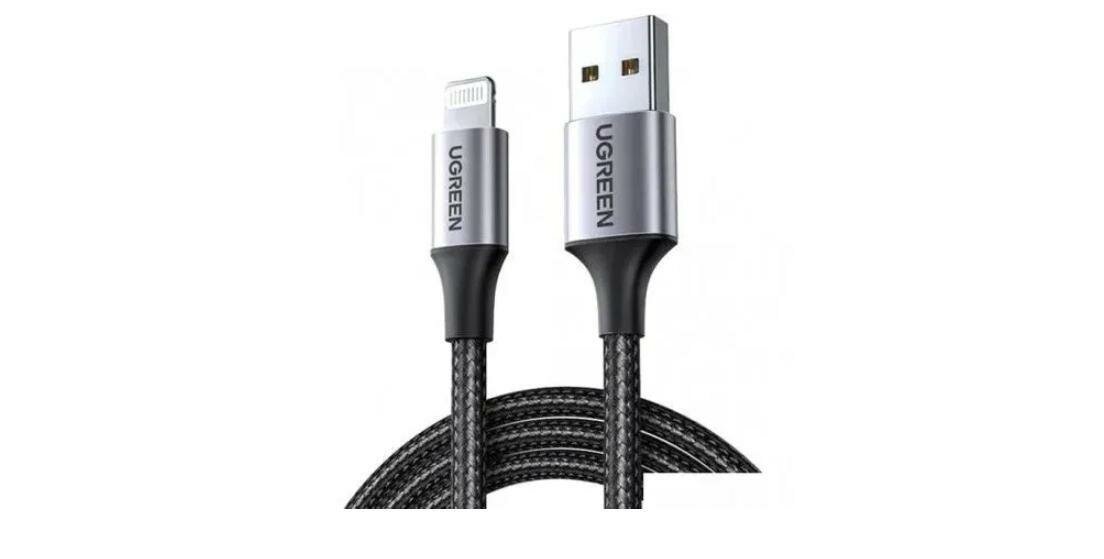 Кабель UGREEN US199 (60156) 1 м USB-A to Lightning Черный