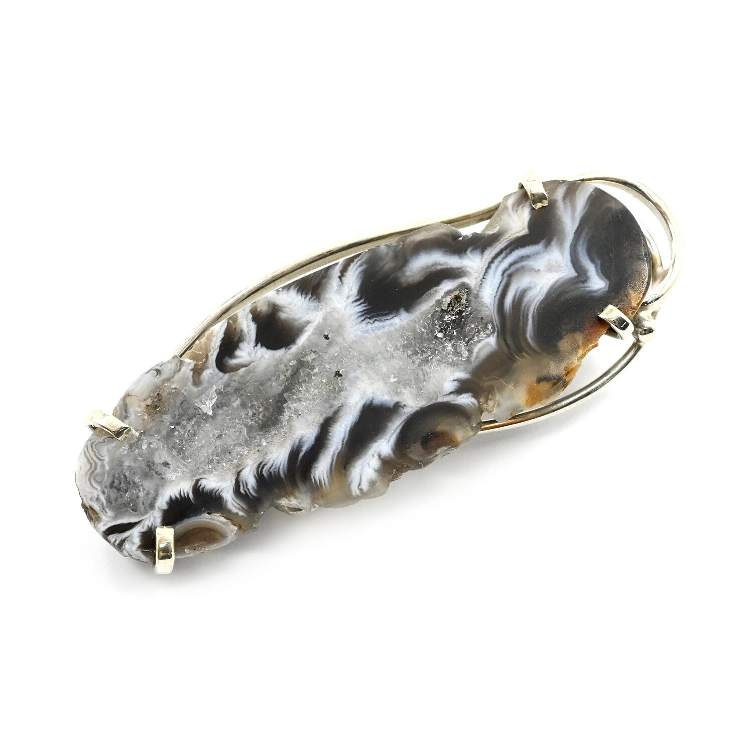 Брошь, агат