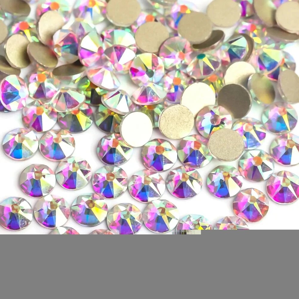 16 разрезов, 2088 граней, искусственные ногти, большой 8, маленький кристалл AB, плоская задняя сторона, не горячая фиксация, искусственные украшения, Кристальные камни
