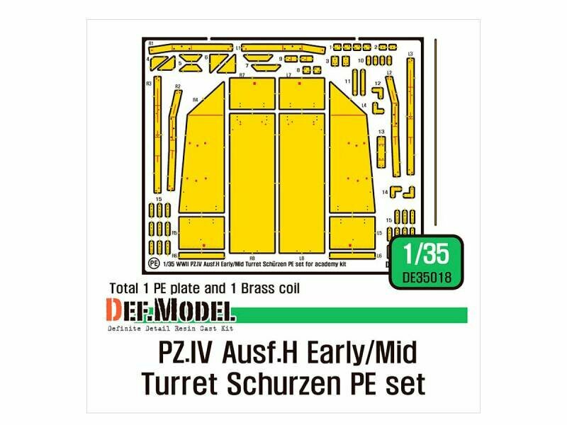 Фототравление башня для Pz.IV Ausf.H Early/Mid, Academy/ETC. Масштаб 1:35