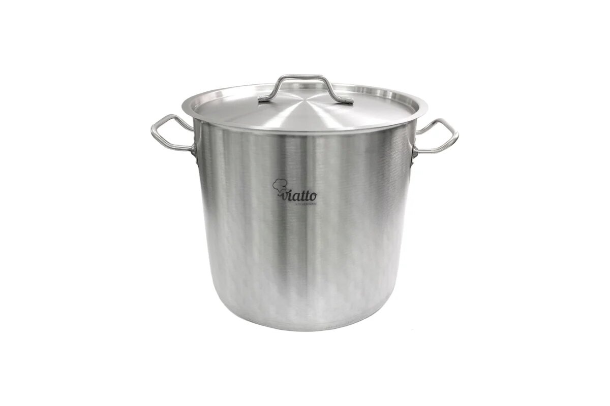 Viatto Commercial Кастрюля нерж с тройным дном 320x320мм объем 25l с дв. ручками,101305, 62900