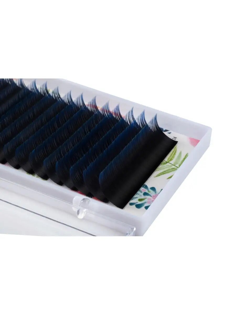 Ресницы Lash&Go 93436675, ленточные, изгиб C, цвет синий, длина 7-14 мм