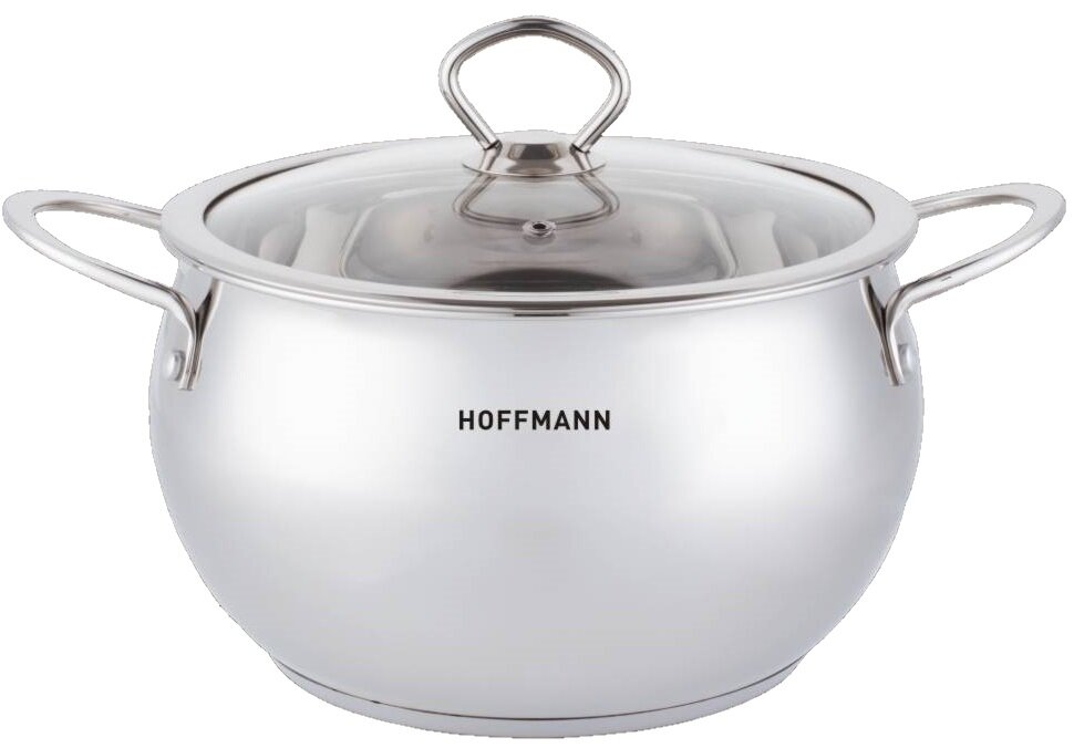 Кастрюля 5,4л нержавеющая стальс крышкой НМ 5342 (22см) Hoffmann