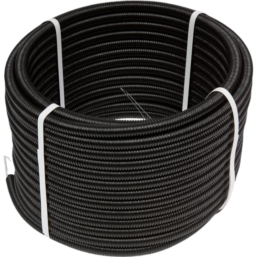 Гофрированная труба ПНД "Азимут"d 16 черная, с зондом (25м) ООО 00000001297, 50 л, долговечны