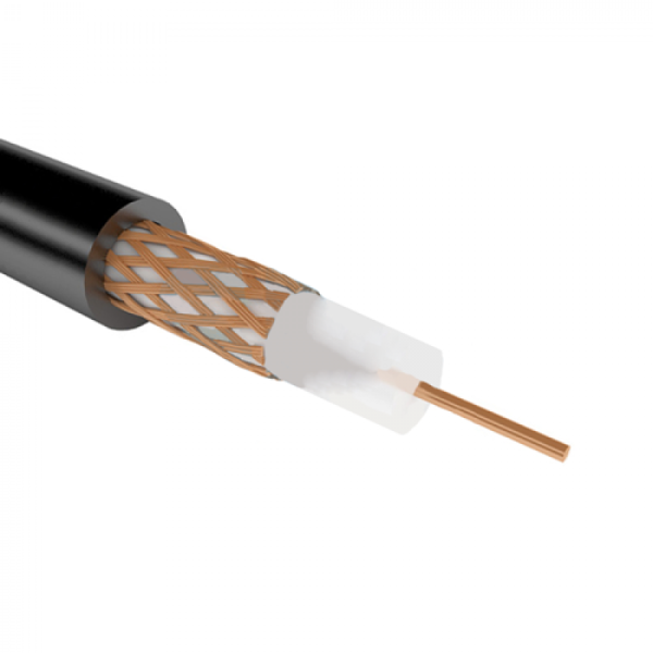 Телевизионный коаксиальный кабель черный РК-75-4,3-31(RG 6/U)