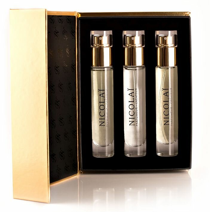 Nicolai Travel Set Oud 3x15 мл, (Rose Oud+Amber Oud+Incense Oud), парфюмерная вода Унисекс