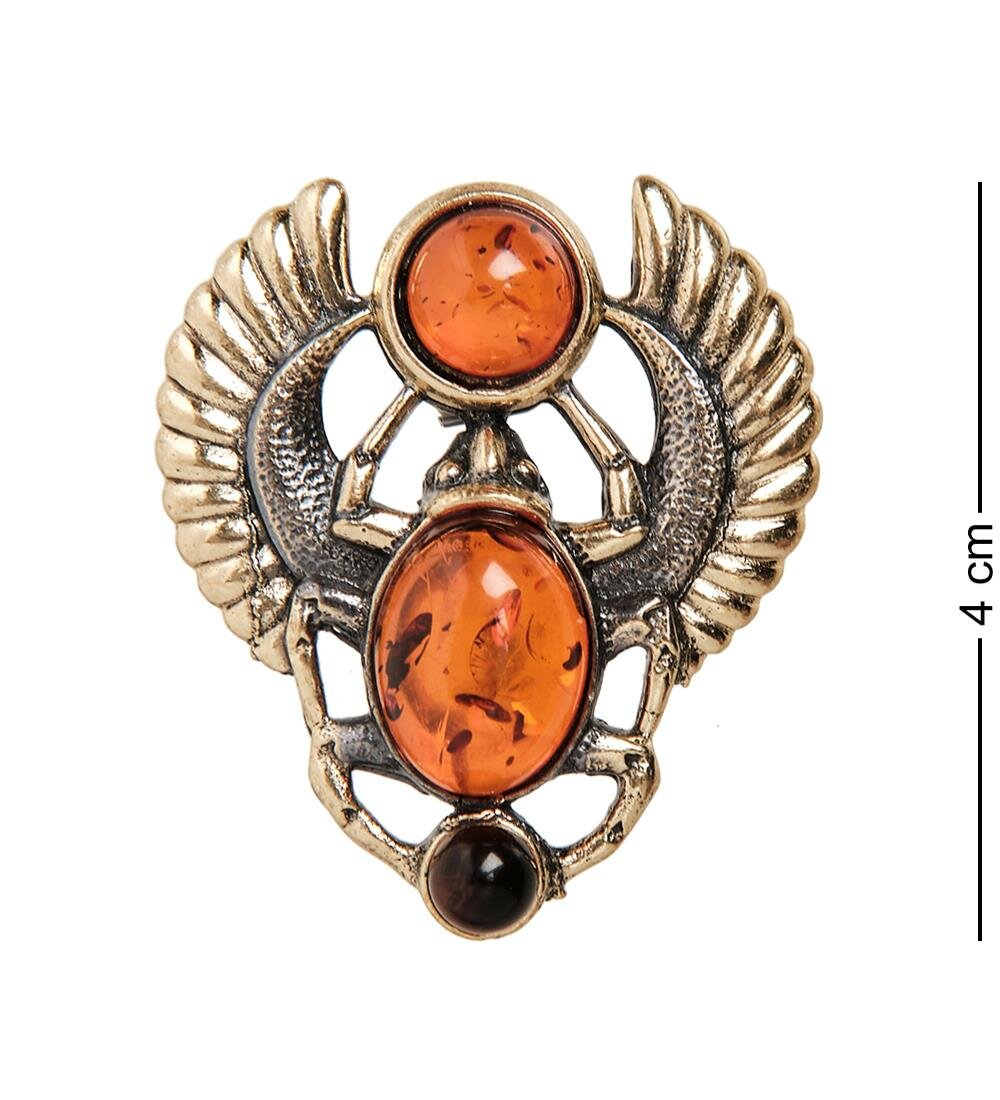 Брошь, янтарь