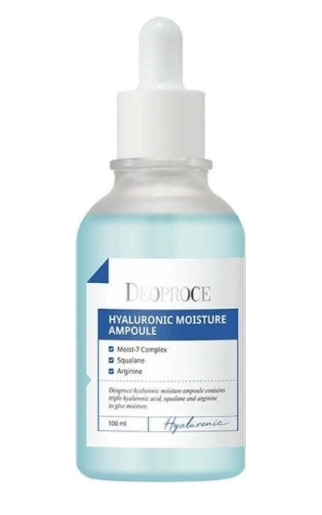 Сыворотка Deoproce для лица увлажняющая с гиалуроновой кислотой Hyaluronic Moisture Ampoule, 100 мл