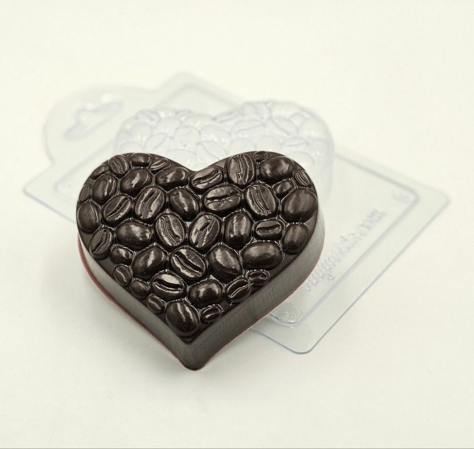Формочка для шоколада : Сердце кофе молд из толстого пластика