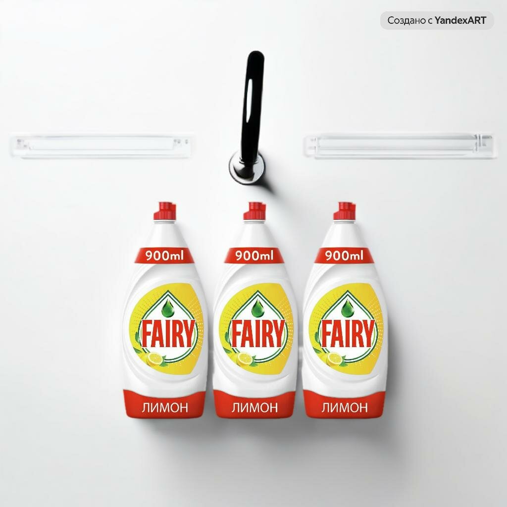 Средство для мытья посуды Fairy Сочный лимон, 900 мл, 3 шт