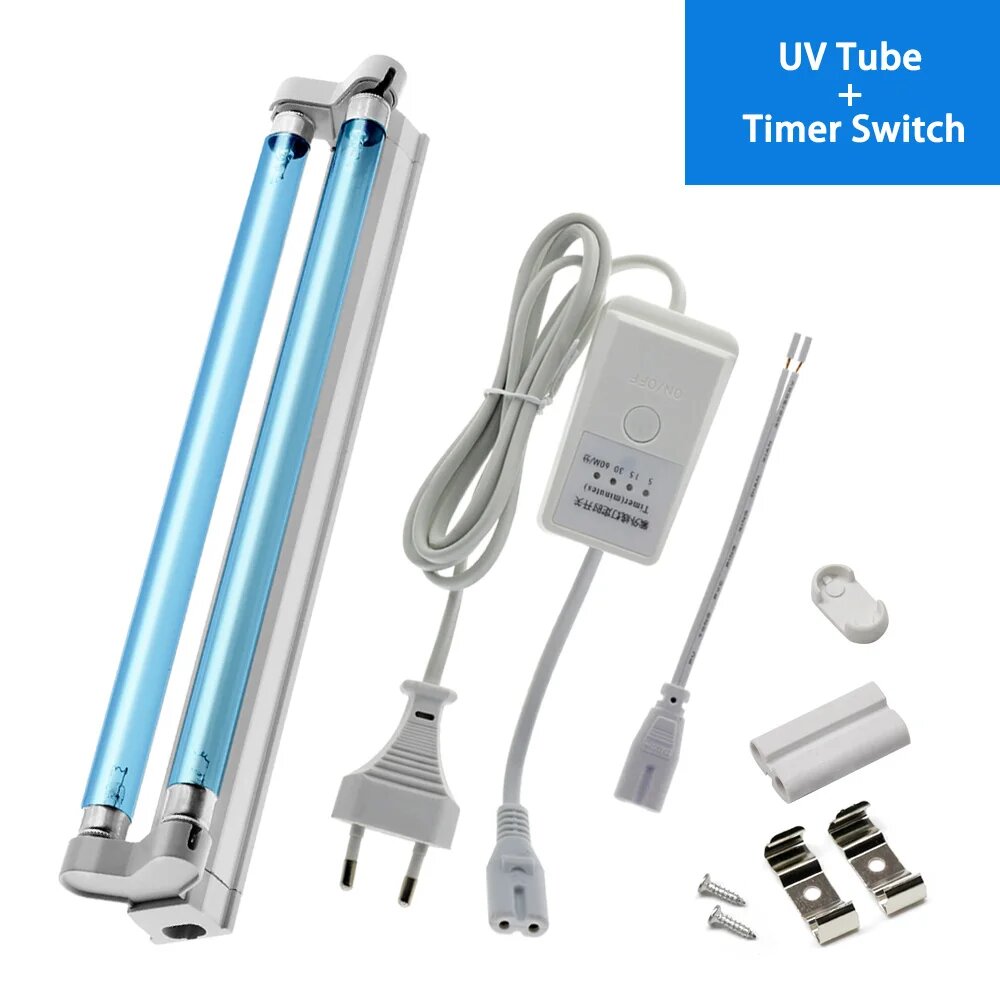 Транйтон УФ лампа Т5 двойная 16Вт Timer Switch Set