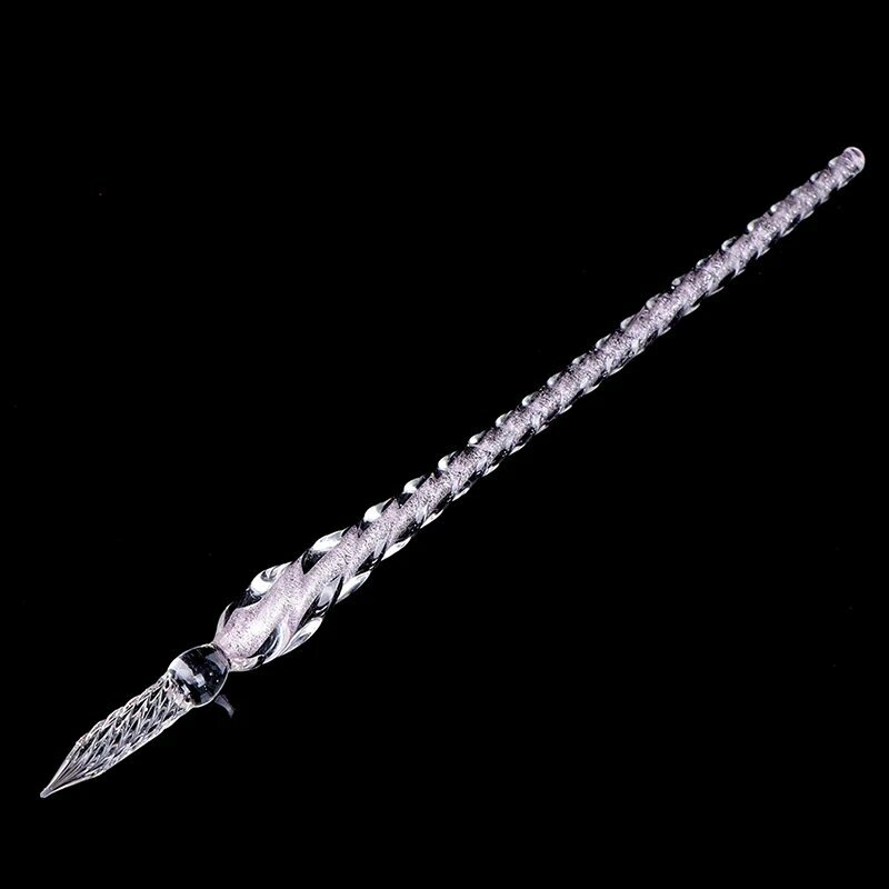 Перьевая ручка стеклянная Серебряный, Pink