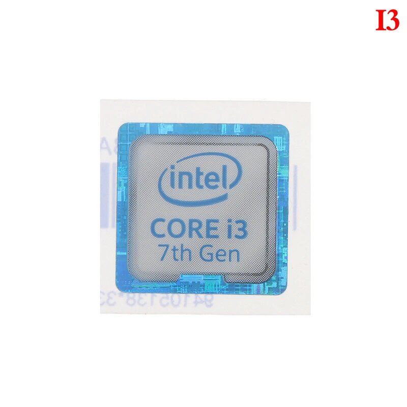 Мини наклейки Intel Core i3 i5 i7 i9 синие