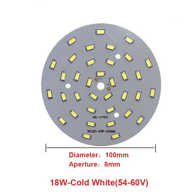 Светодиодная круглая лампа 18W Cold White, диаметр 100мм