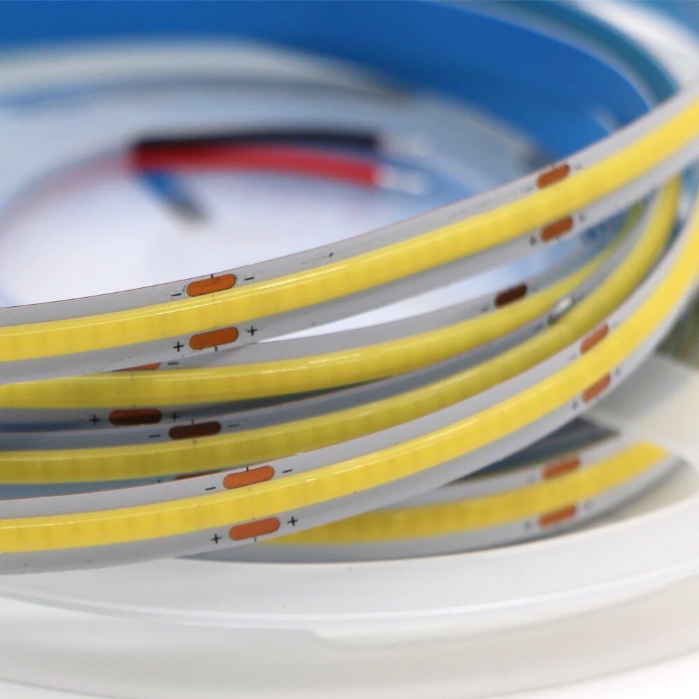 Светодиодная лента Viktorovna COB 384 светодиода/м 12В/24В warm white, 50cm, DC 12V