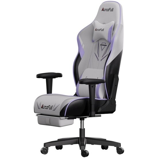 Игровое кресло Autofull серия C3, AFC301WSS, с поддержкой для ног, белый