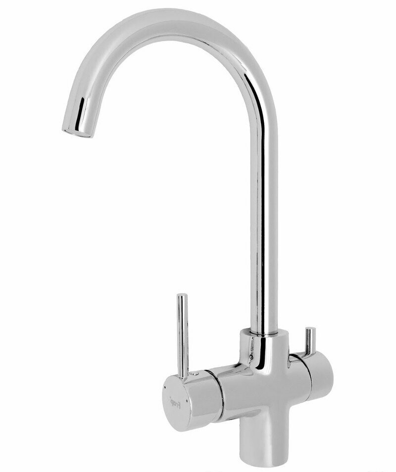 Смеситель для кухни боковой Ф40 на гайке с краном для фильтра Gappo 1052-8