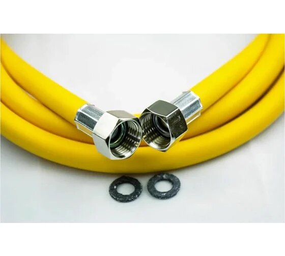 Шланг газовый ал. опрес. 1/2 1,2 м. гайка-гайка, TUBOFLEX