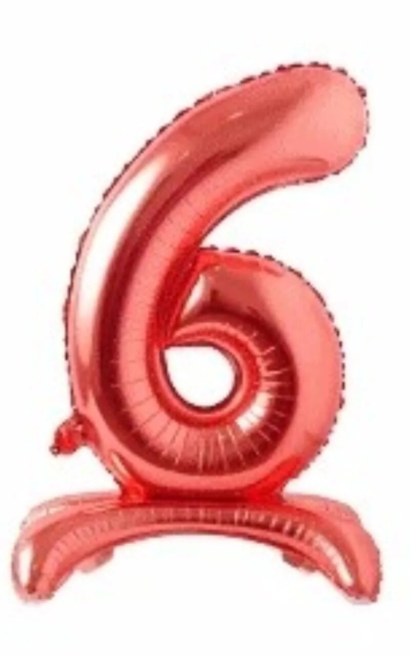 2 шт. Стоячий цифровой воздушный шар красный алюминиевый 16/32/40 дюймов Six