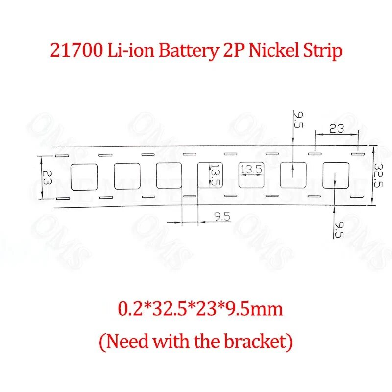 Никелевая лента 2 метра для точечной сварки аккумуляторов 21700 21700 0.2x32.5, 2M