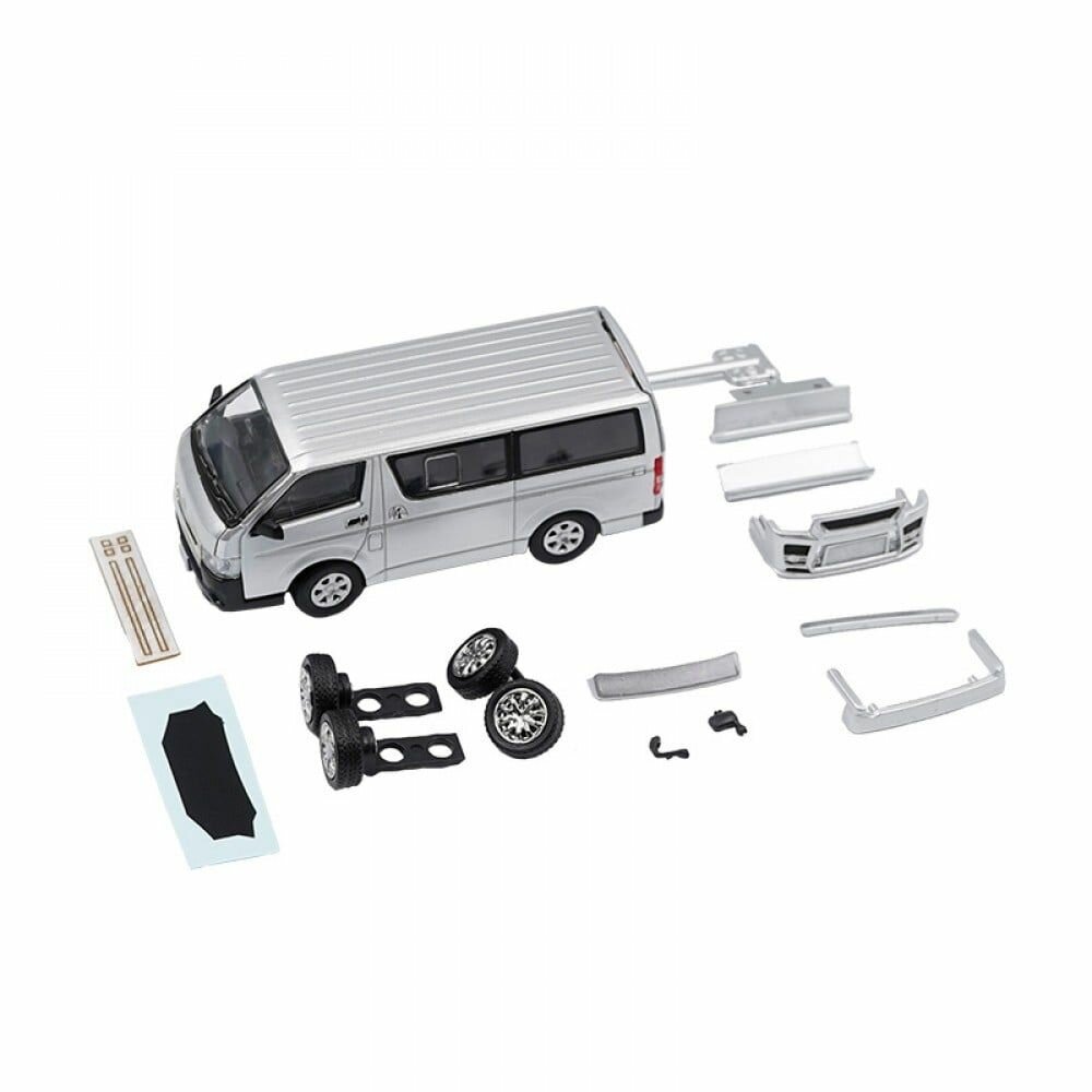 Машинка BM Creations 1/64 Toyota 2015 Hiace KDH200V Silver RHD Diecast Scale Model Car