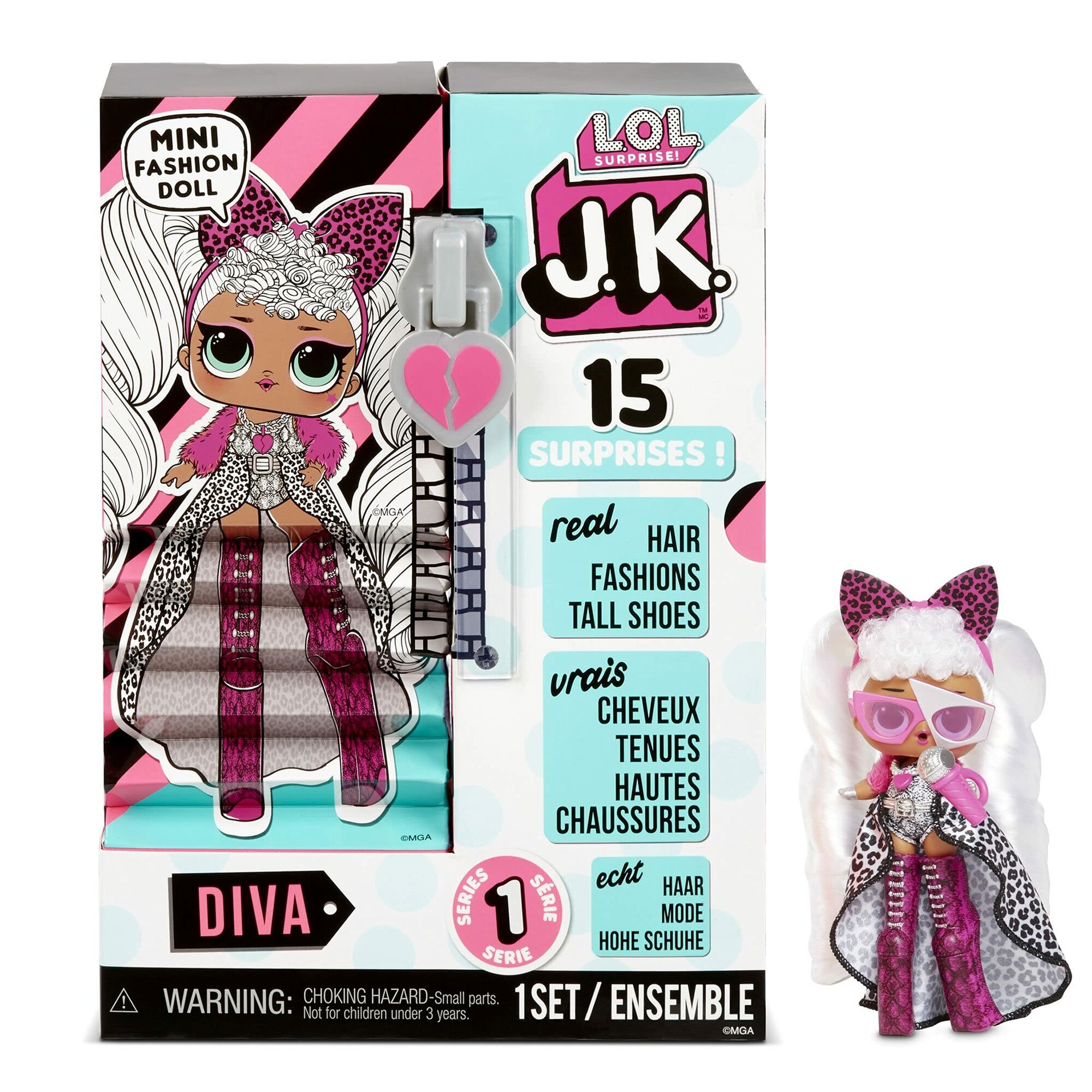 MGA LOL Surprise JK Mini Fashion Doll Diva / Детские Модные Игрушки-куклы С 15 Сюрпризами, кукла лол оригинал