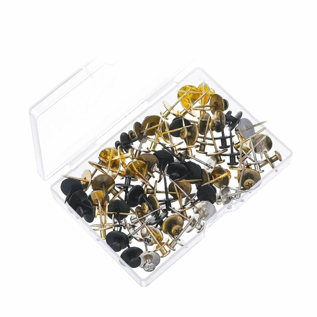 30 шт./коробка, гвозди из цинкового сплава в форме пятиконечной звезды с плоской шляпкой, разноцветные