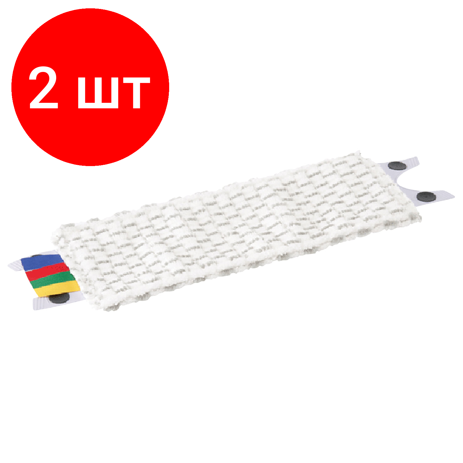 Комплект 2 шт, Насадка МОП плоская 34х10 см для набора 602118, на кнопках, микроволокно, VILEDA "УльтраСпидМиниМикроЛайт", 517278