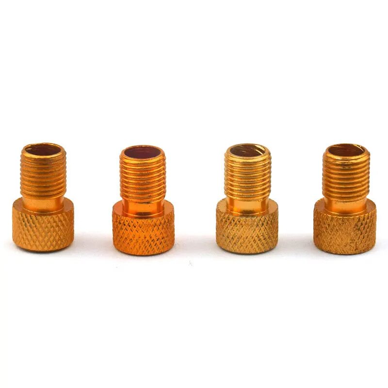 4 шт, адаптер для велосипедного клапана из алюминиевого сплава, конвертирующий клапан Presta на клапан Шредера, велосипедный насос, воздушная насадка, трубка, инструменты, аксессуары для велосипеда