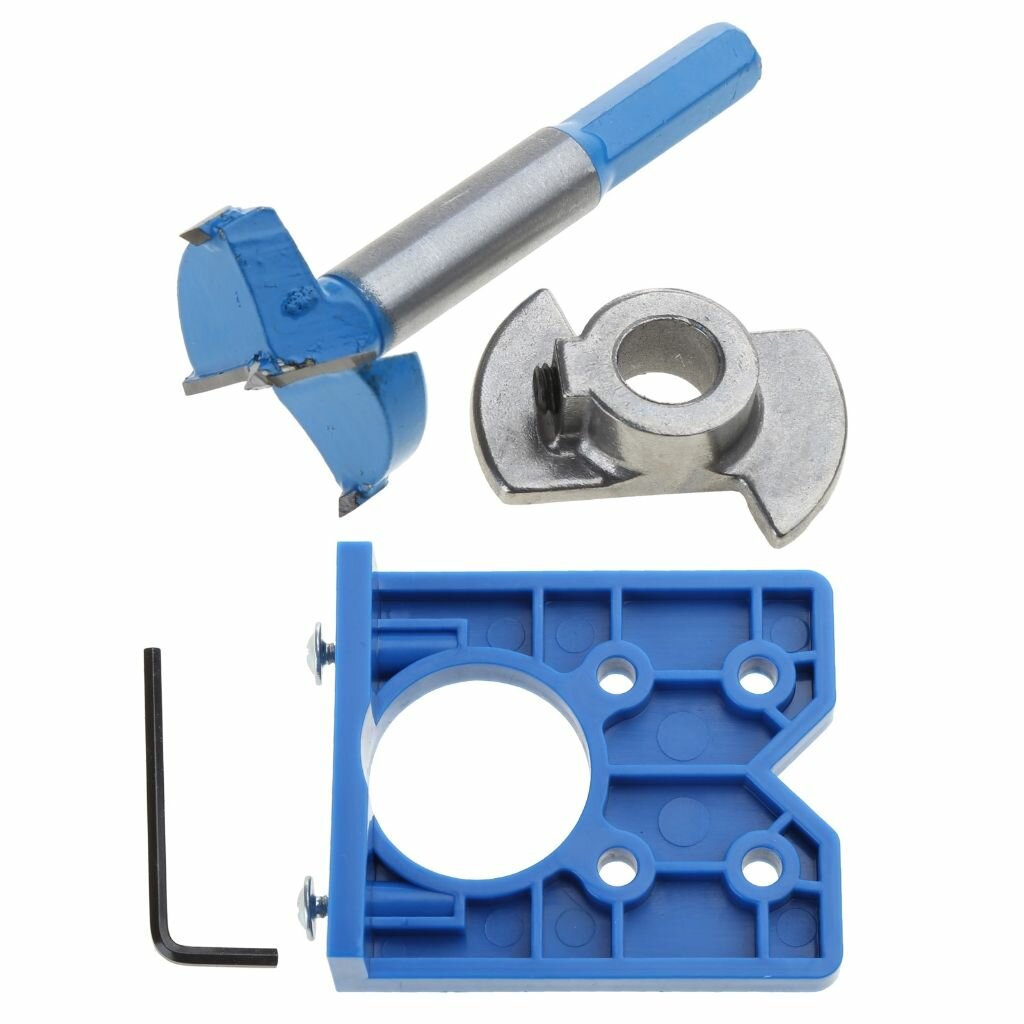 Устройство для определения местоположения отверстий для петель выдвижных ящиков диаметром 35 мм