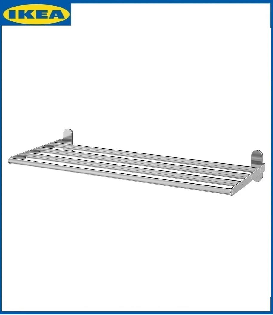 Полка IKEA брогрунд, 27х67 см, нержавеющая сталь. Икеа BROGRUND