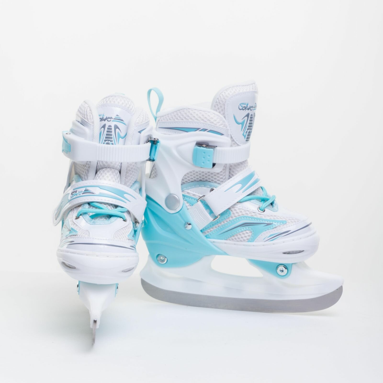 Коньки раздвижные Saimaa размер M (35-38), голубые Silverblade (LF-B7)