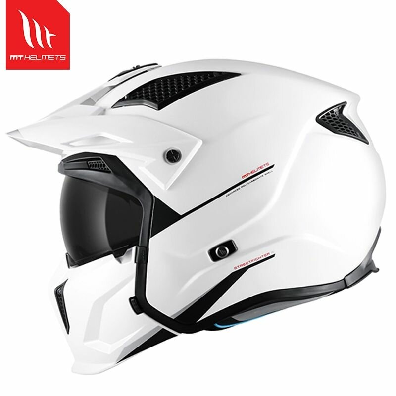 MT HELMETS Мотошлем, цвет: белый, размер: M
