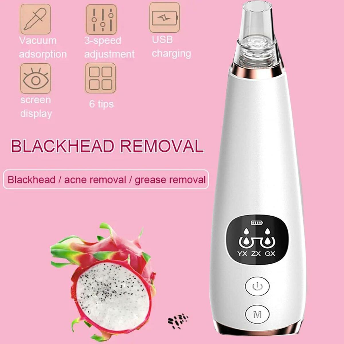 Электрический экстрактор черных точек - вакуумный очиститель для лица от угрей, устройство для удаления черных точек и очистки пор
