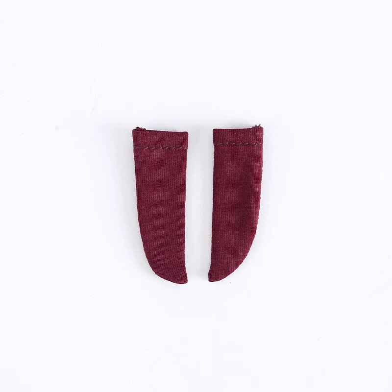 Носки бордовые Ob11 для кукол, sock-4