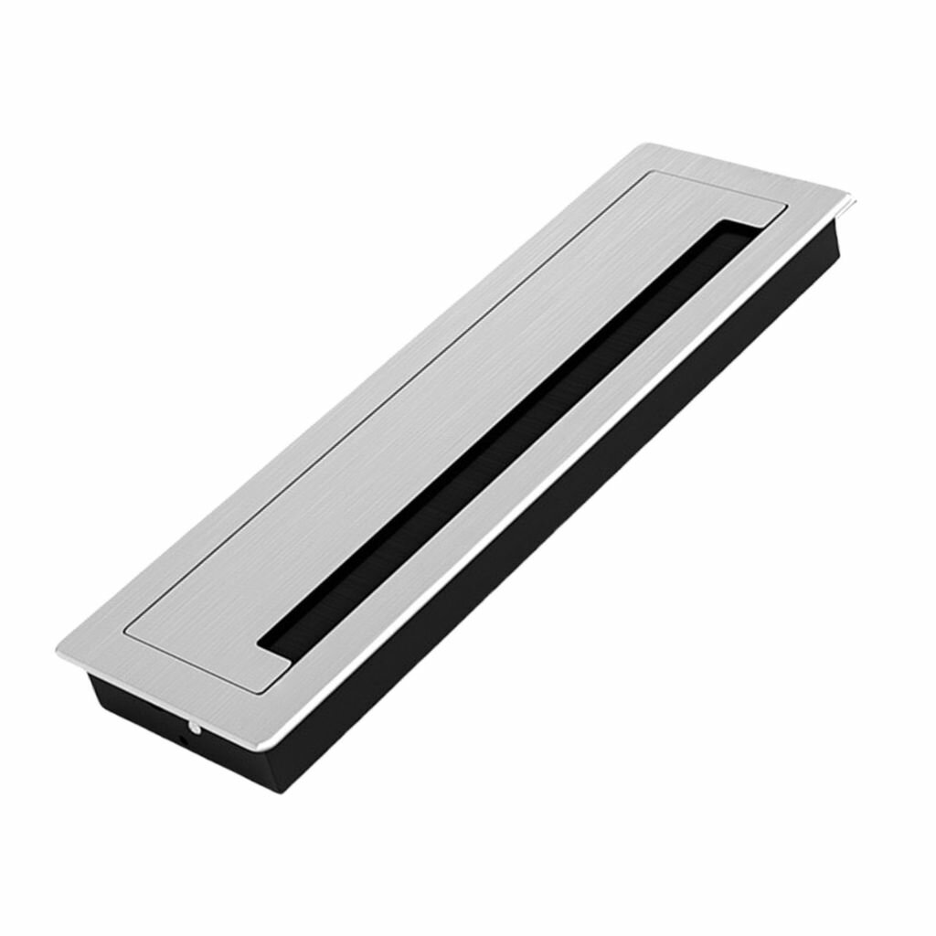 Комплект для подключения питания, Уплотненный утолщенный серебристый короб для проводов на столе - 30 на 9 см