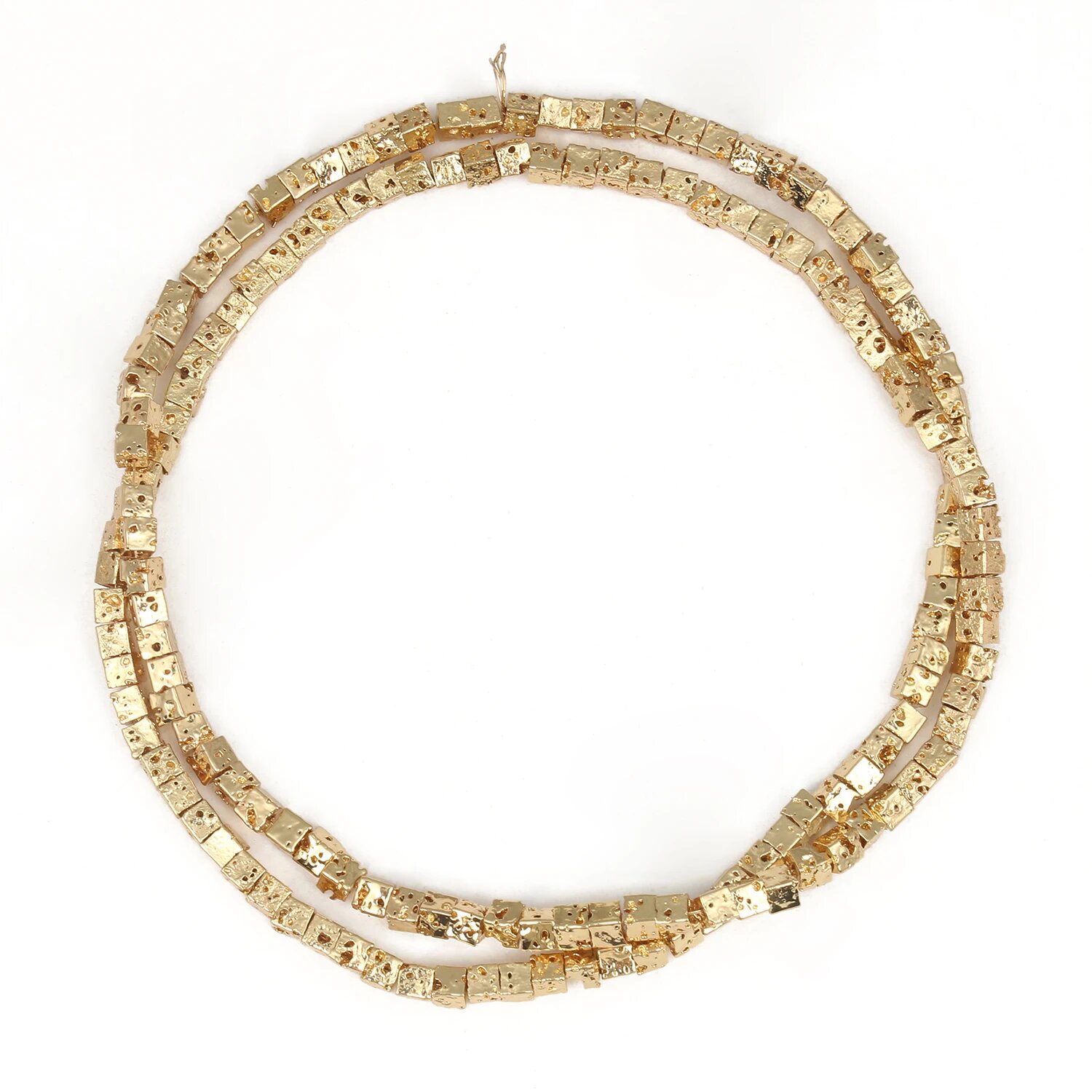 Бусы из бусин вулканической лавы, kc gold, 3x3 мм, 155 шт