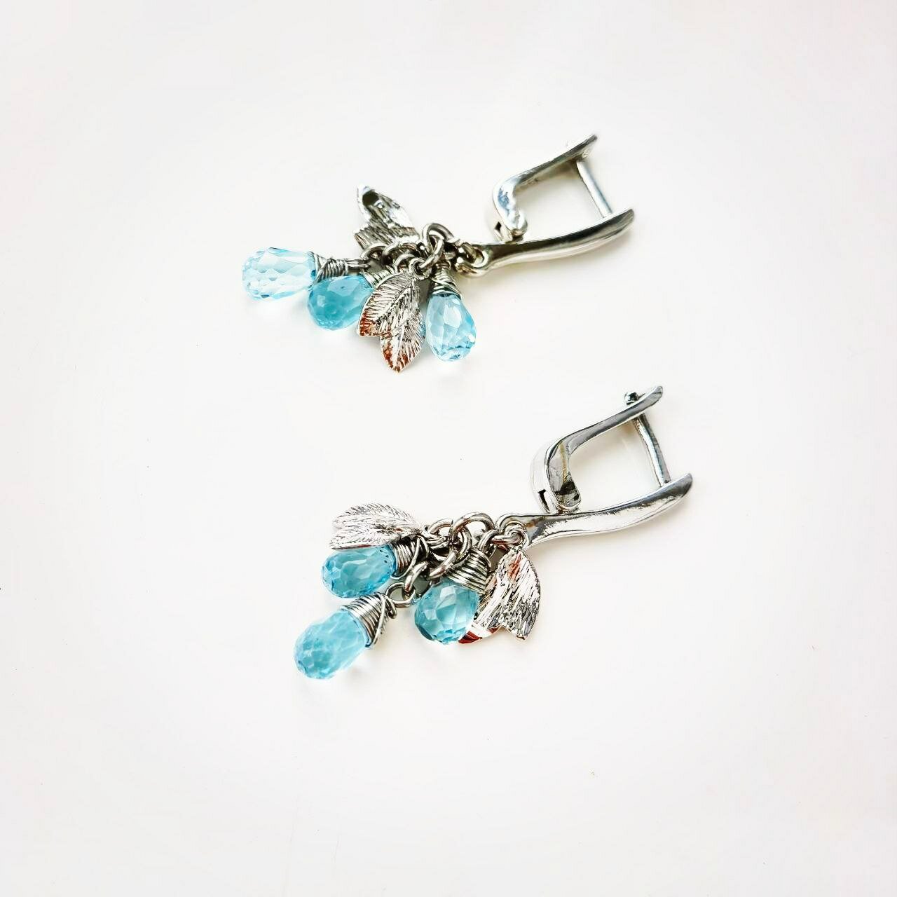 Серьги, топаз