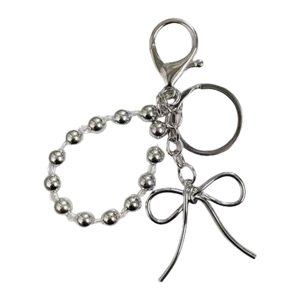 Брелок с милым сердцем и бантом из бисера, кулон, модные милые подвески, орнамент, брелок для ключей, украшение для рюкзака, очаровательные ювелирные изделия