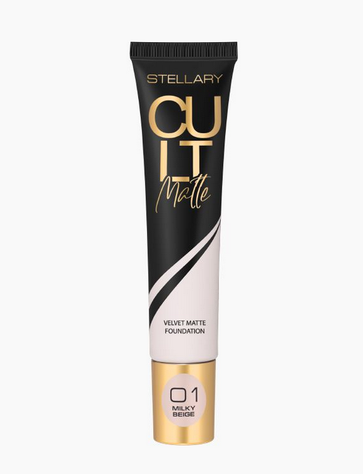 Крем Stellary тональный матирующий CULT MATTE FOUNDATION, тон 01 Milky beige, 25 мл