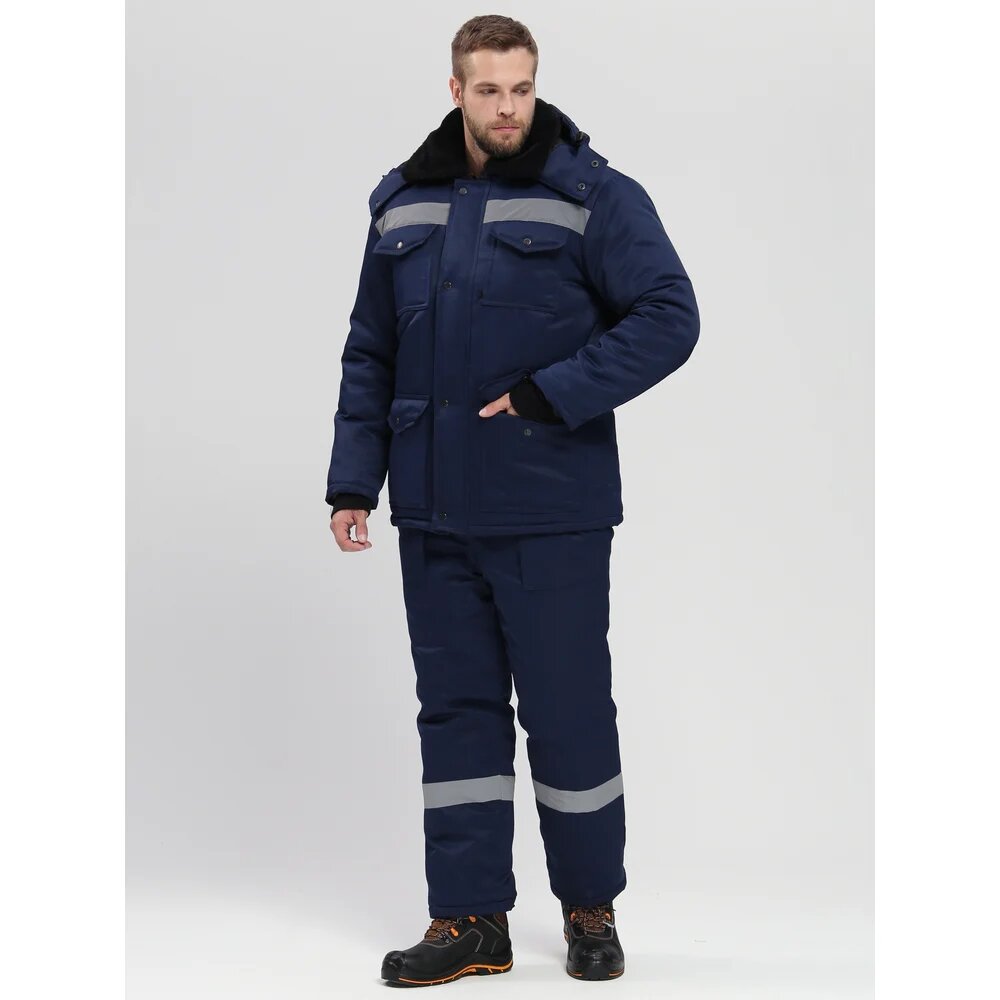 Зимний костюм с полукомбинезоном Факел Мерак-2 СОП (ткань смесовая, 210) т. синий, 40-42; 170-176 87474869.014, 50 мм