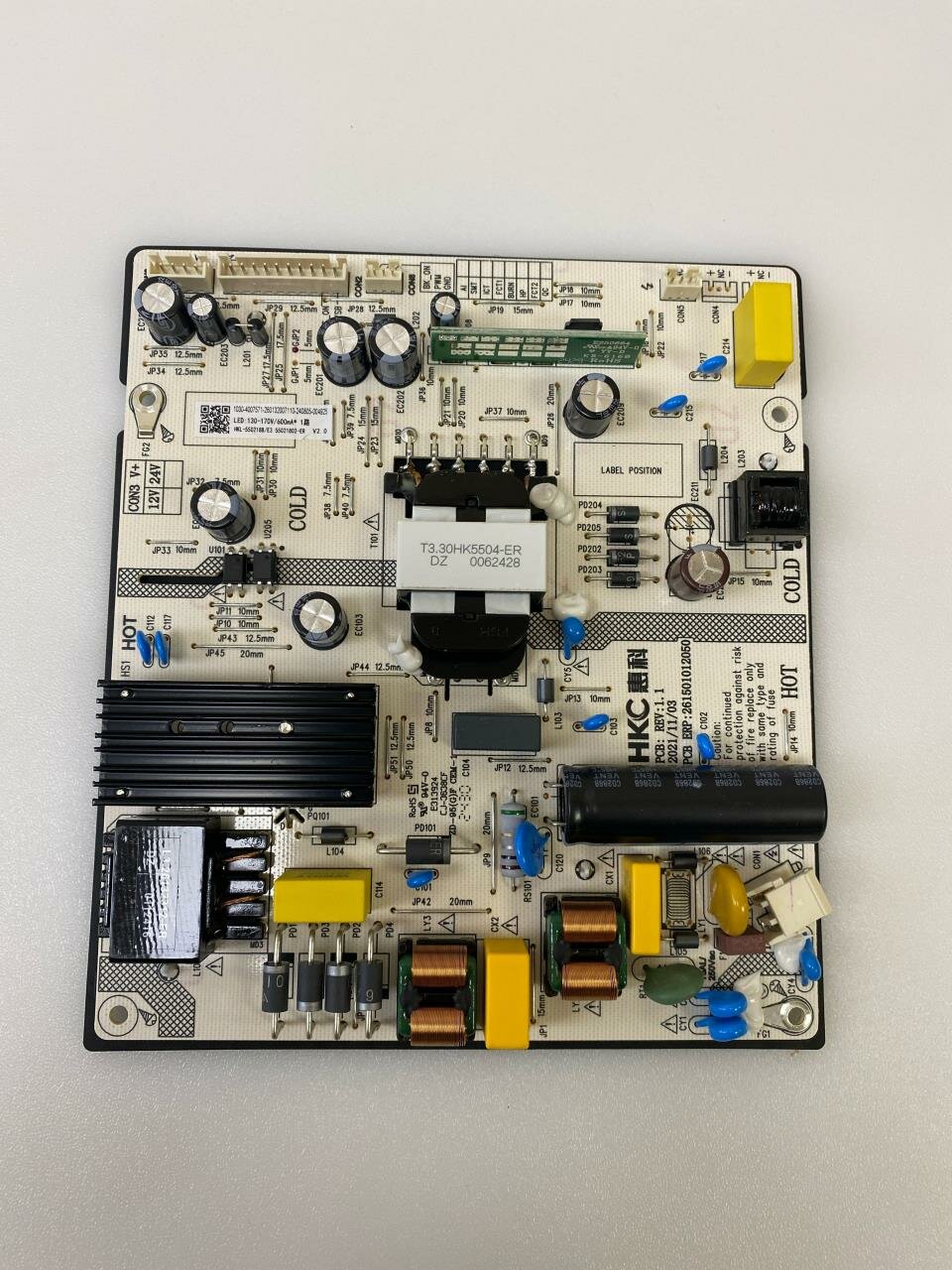 Блок питания (HKL-550218B/E3.55021802-ER), для ТВ Haier 50SmartTVS3