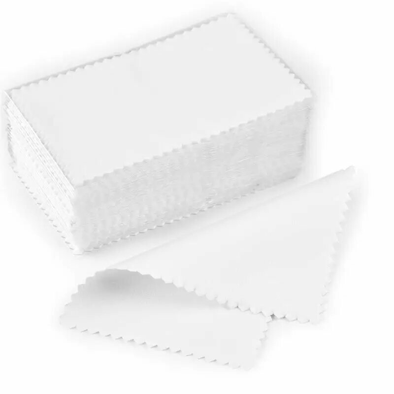 Полировальная ткань для ювелирных изделий 8x8 см Белый, White 10x6.5cm 50Pcs