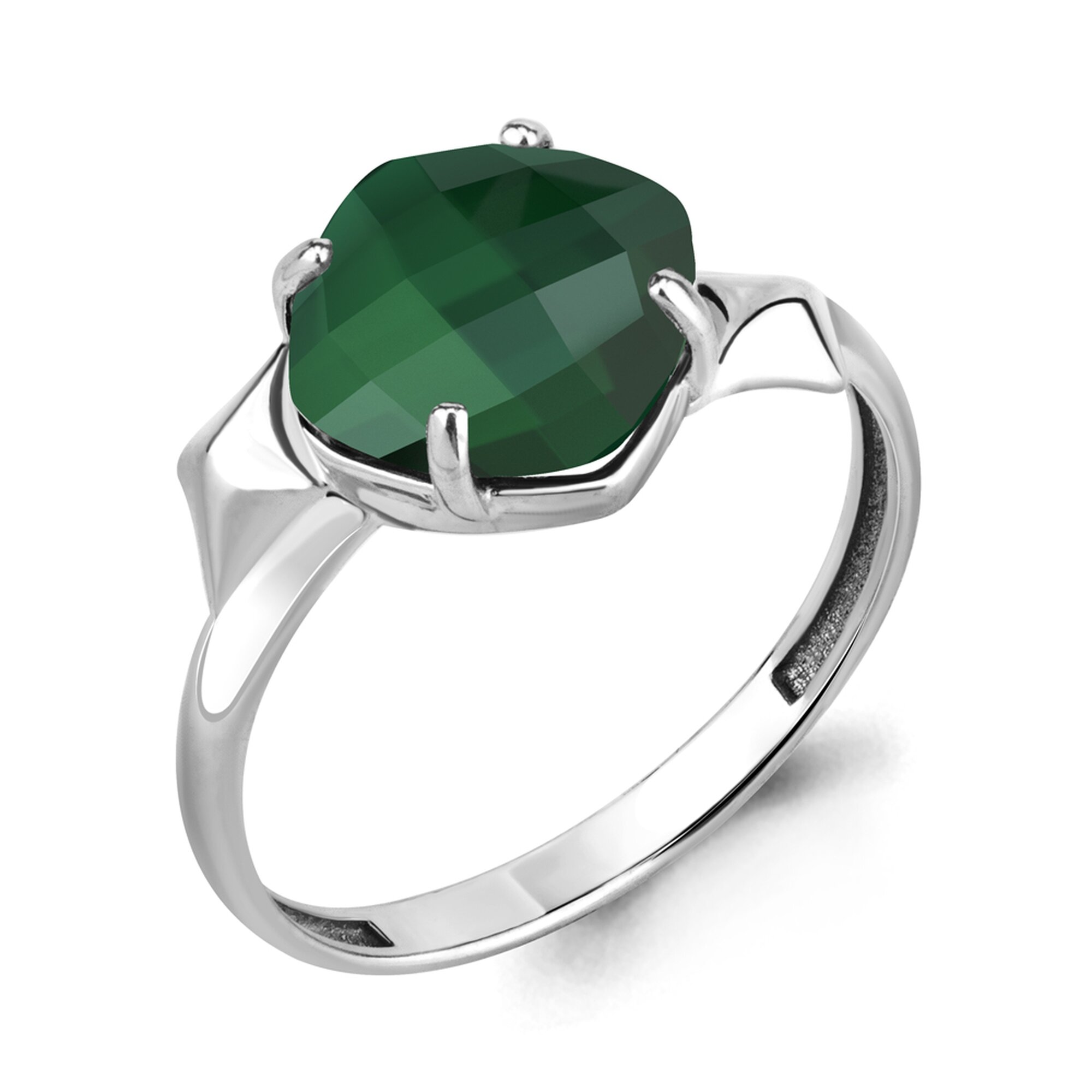 Кольцо Diamant online, серебро, 925 проба, родирование, агат