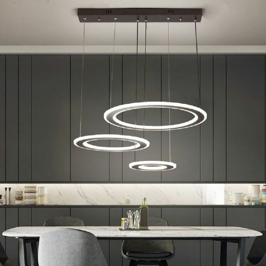 Люстра подвесная, люстра светодиодная "LED" 7853SU/3 BK