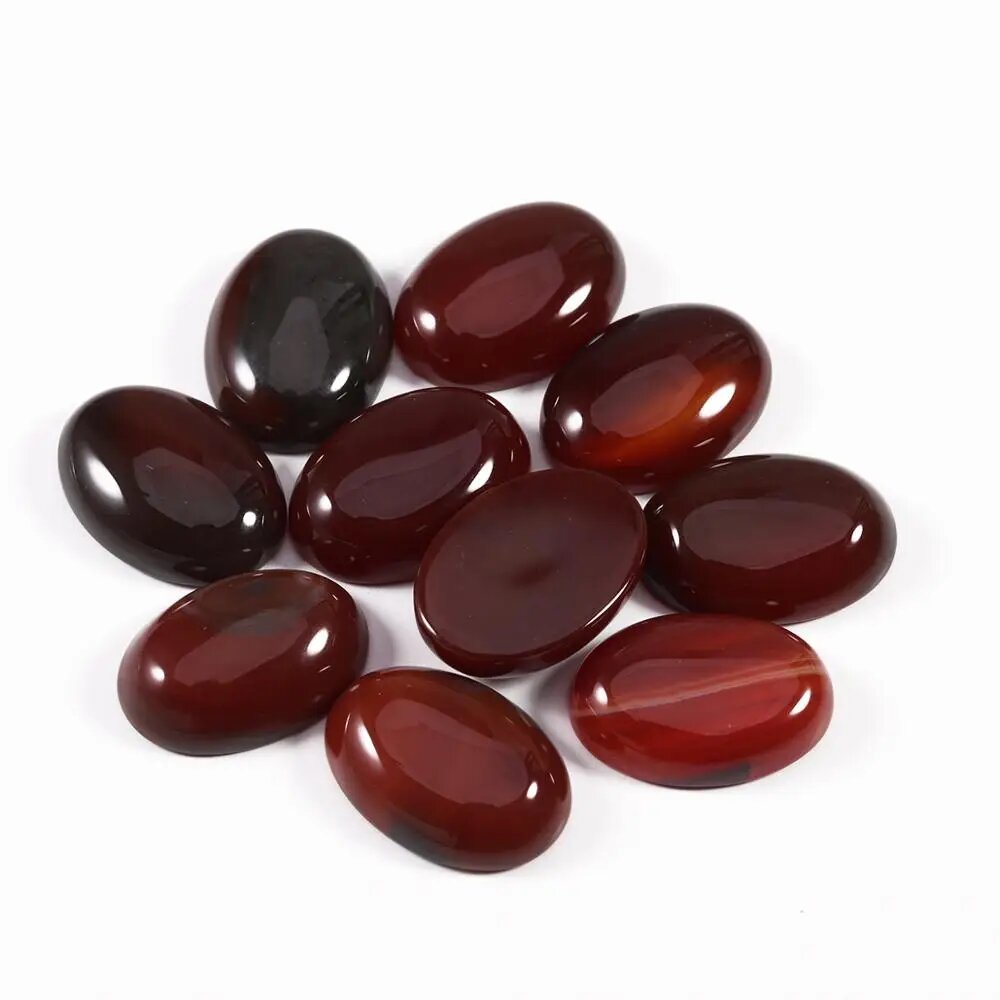 Кабошоны из натурального камня опал бирюза лазурит diycabochon 10 Бордовый, 18x25mm, Deep red agate