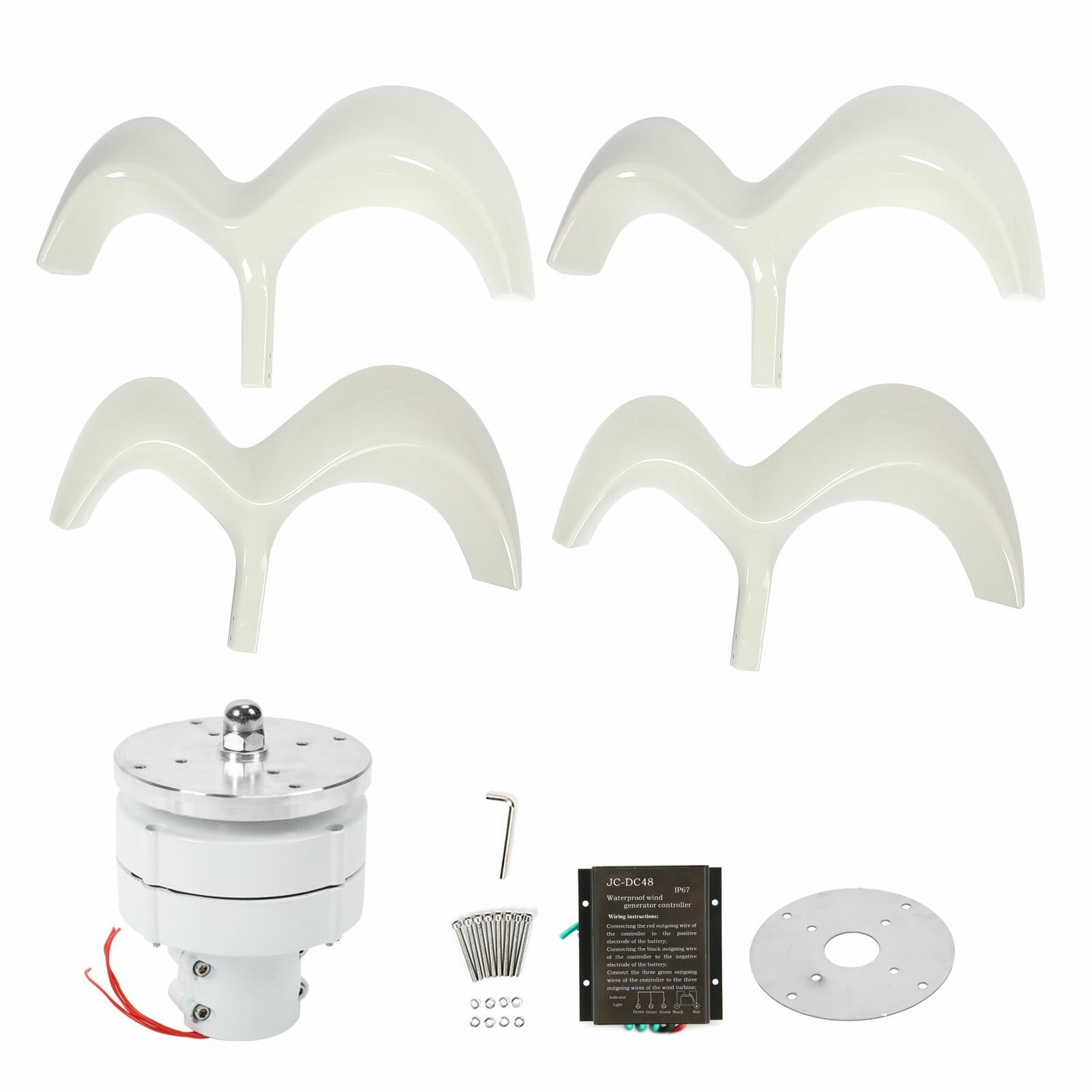 Ветрогенератор 4-лопастной тыквенного типа DTHL600W (48V)