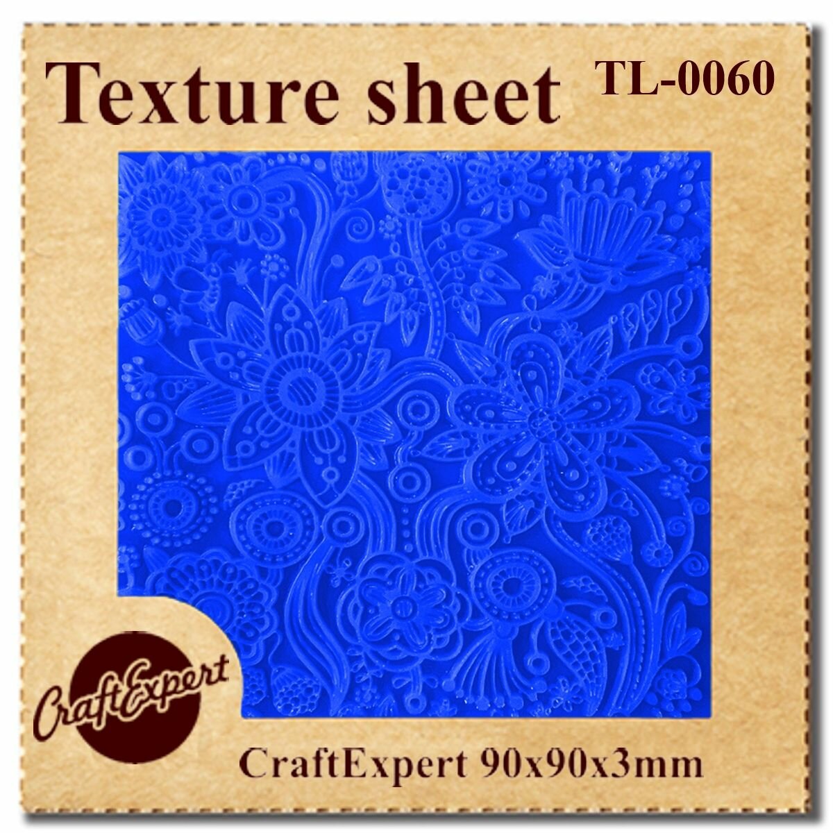Текстурный лист, коврик для лепки и творчества флора №16 CraftExpert